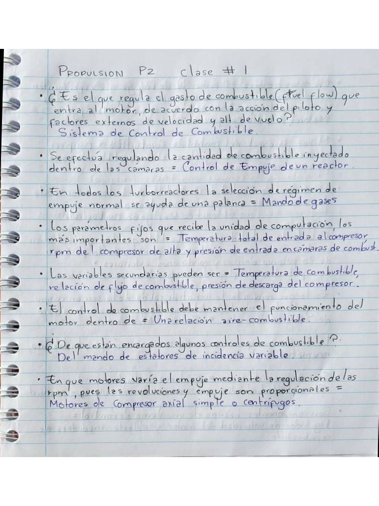 Cuestonario Propulsión ##2 | PDF