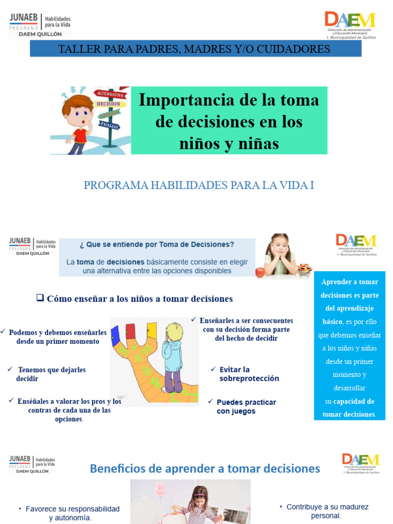 Toma de Decisiones en Niños: Talleres y Actividades | PDF | Toma de ...
