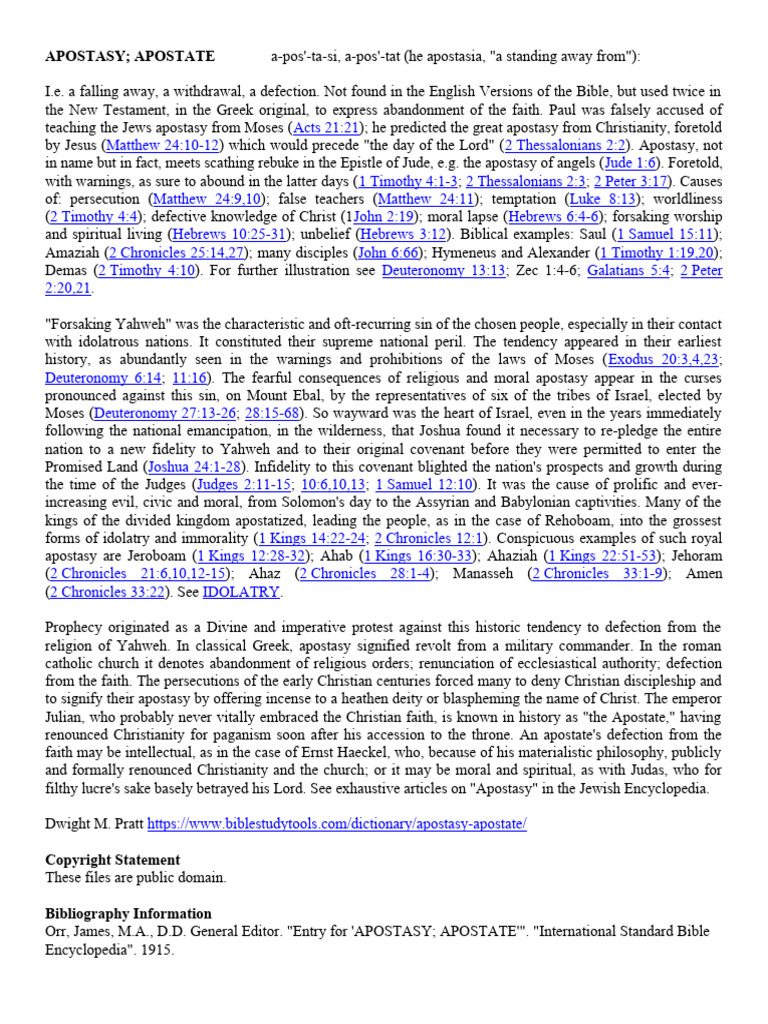 Apostasy Assignment | PDF | Books Of Kings | Apostasy