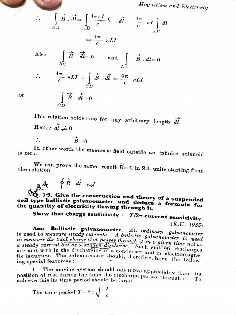 Ballastic Galvanometer | PDF | Damping | Classical Mechanics