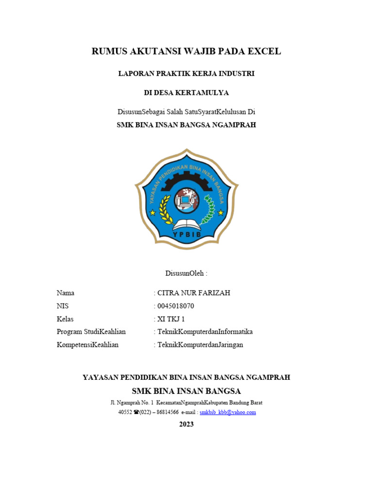 Laporan PKL Citra TKJ | PDF