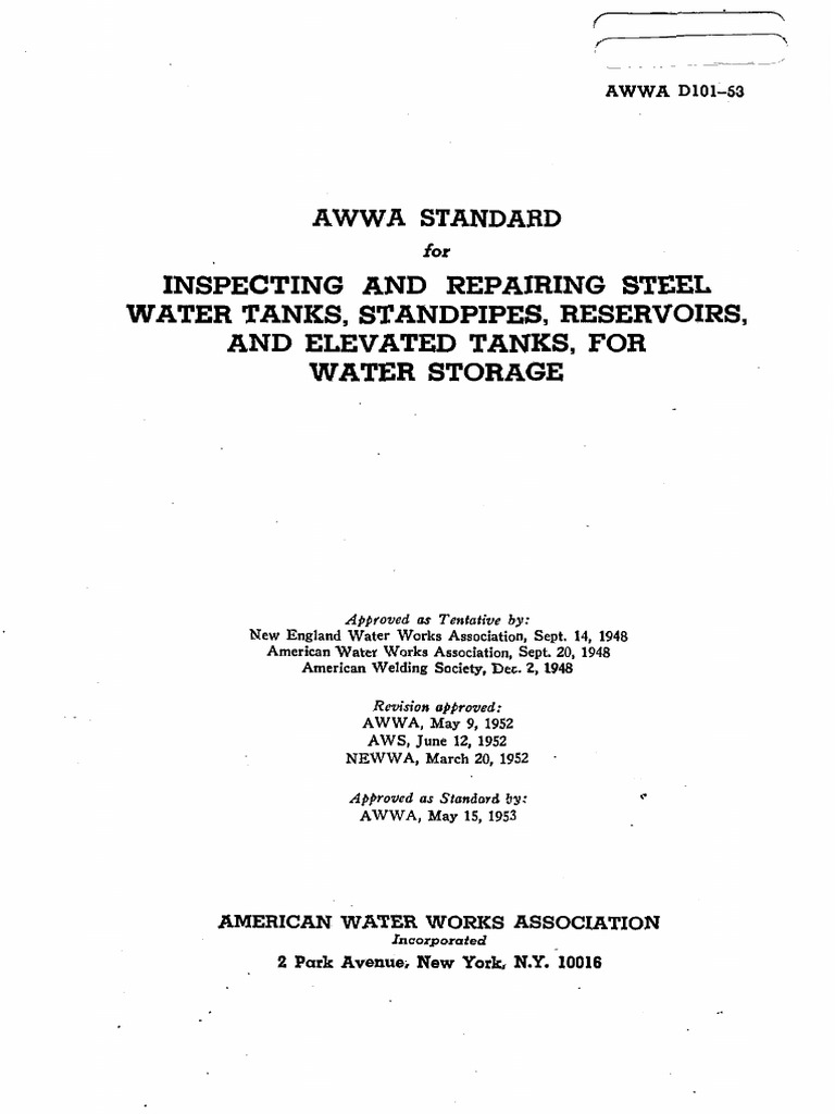 Awwa D101-53 | PDF