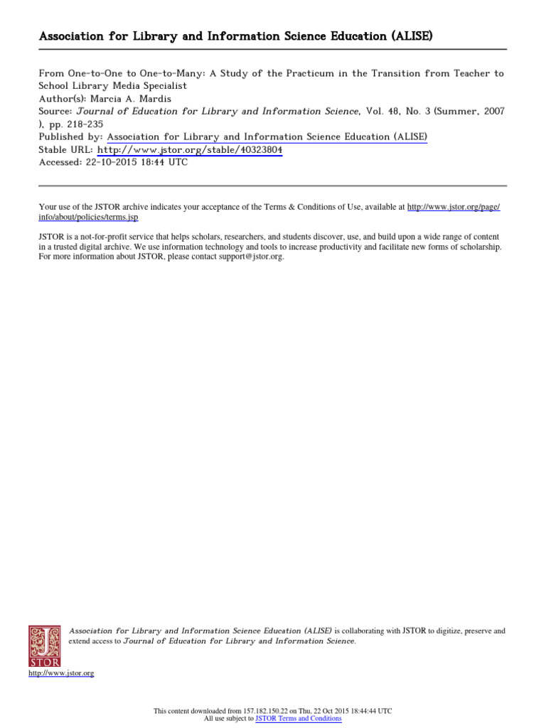 Transition Library Media Specialist | PDF | Libraries | Information Science