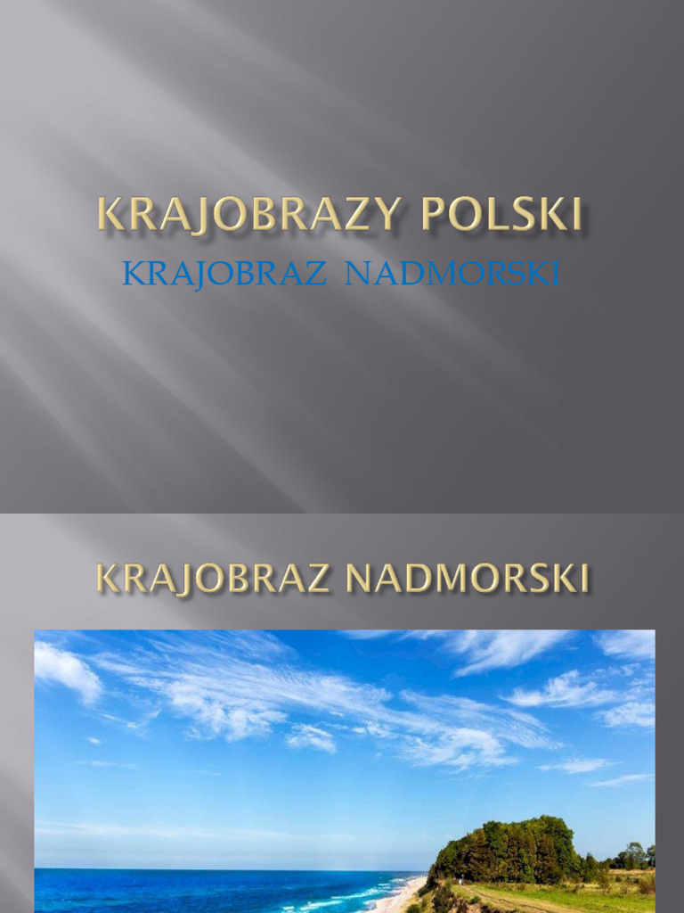 Krajobrazy Polski - Krajobraz Nadmorski | PDF