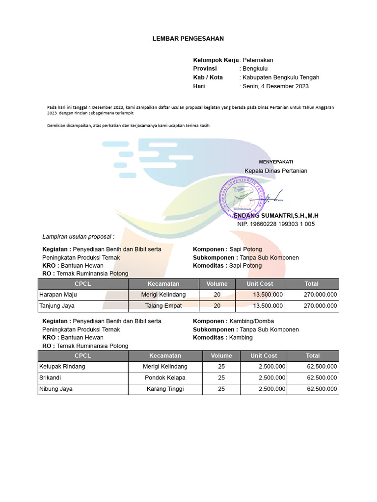Bima - Pertanian.go - Id Eproposal Proposal Pengesahan Subsektor Id 478&termin Termin-5b&bidang ...