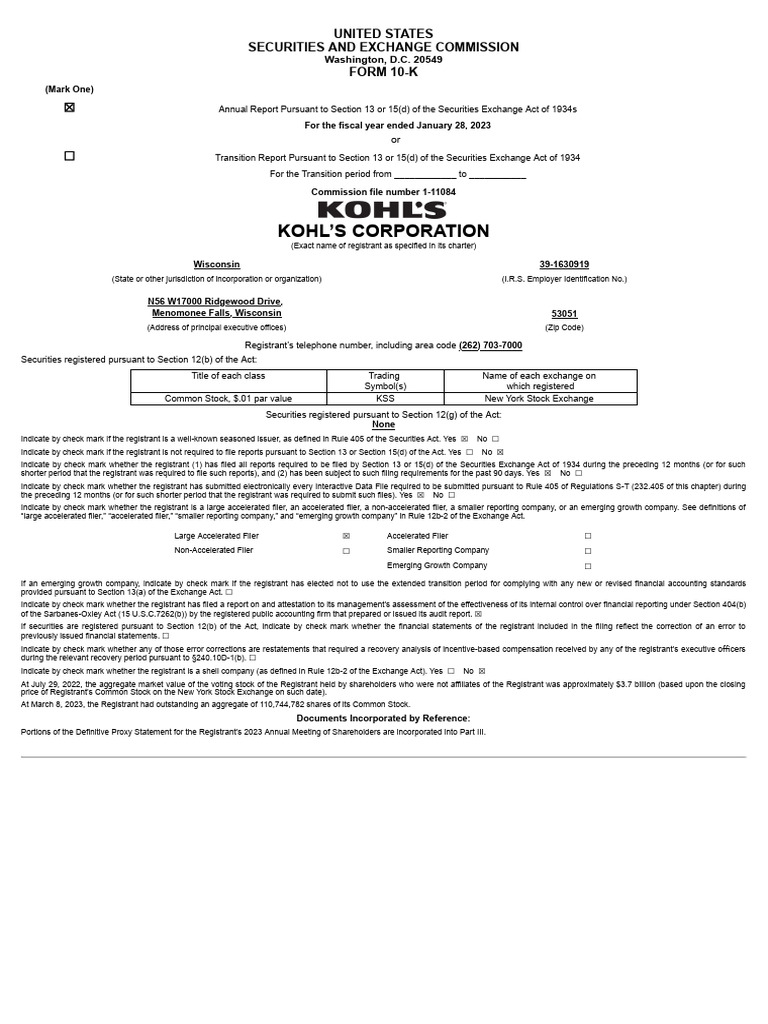Kohls | PDF | Stocks | Retail