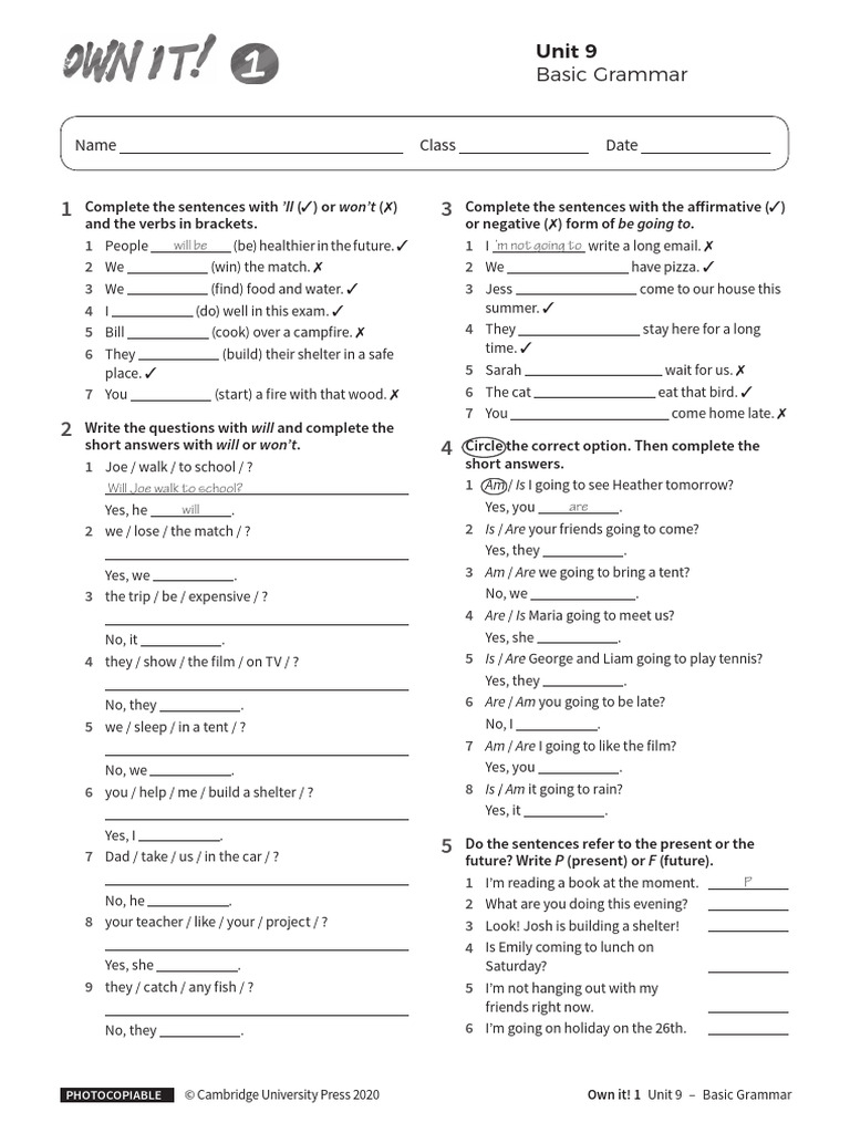 Basic Grammar Unit9 Without Answers | PDF | Human Communication | Language Families