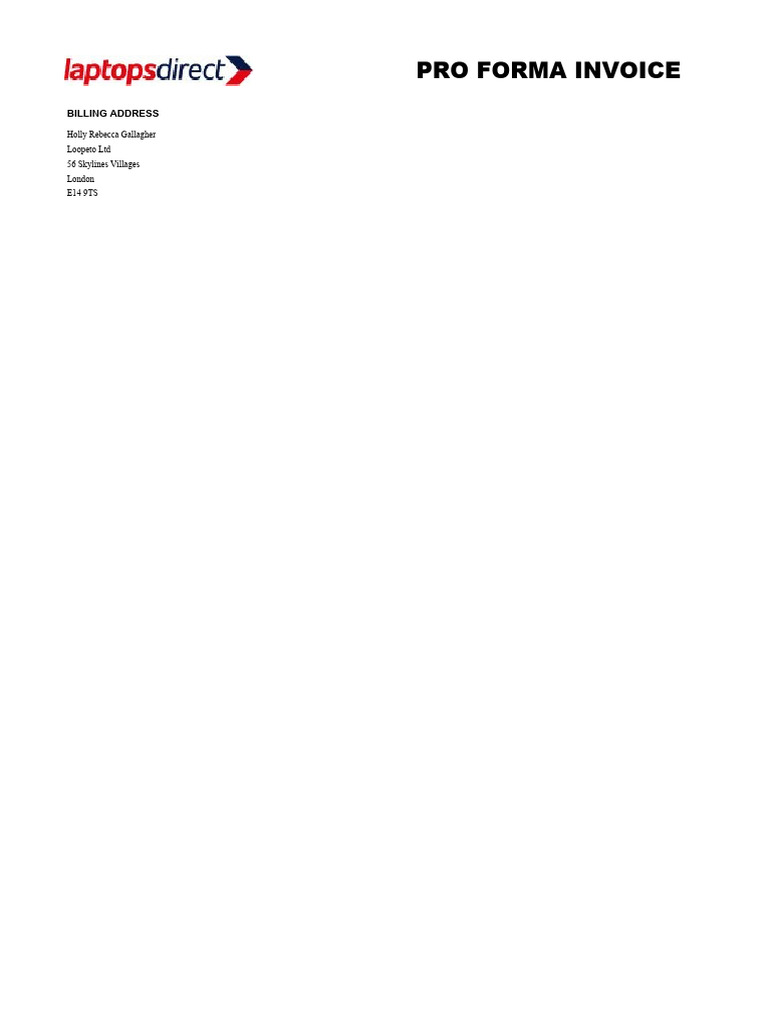 Pro Forma Invoice | PDF