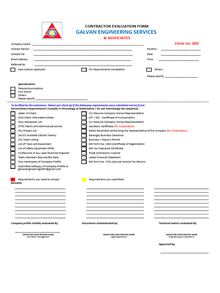Ges-Initial Evaluation Report - Form 001 | PDF