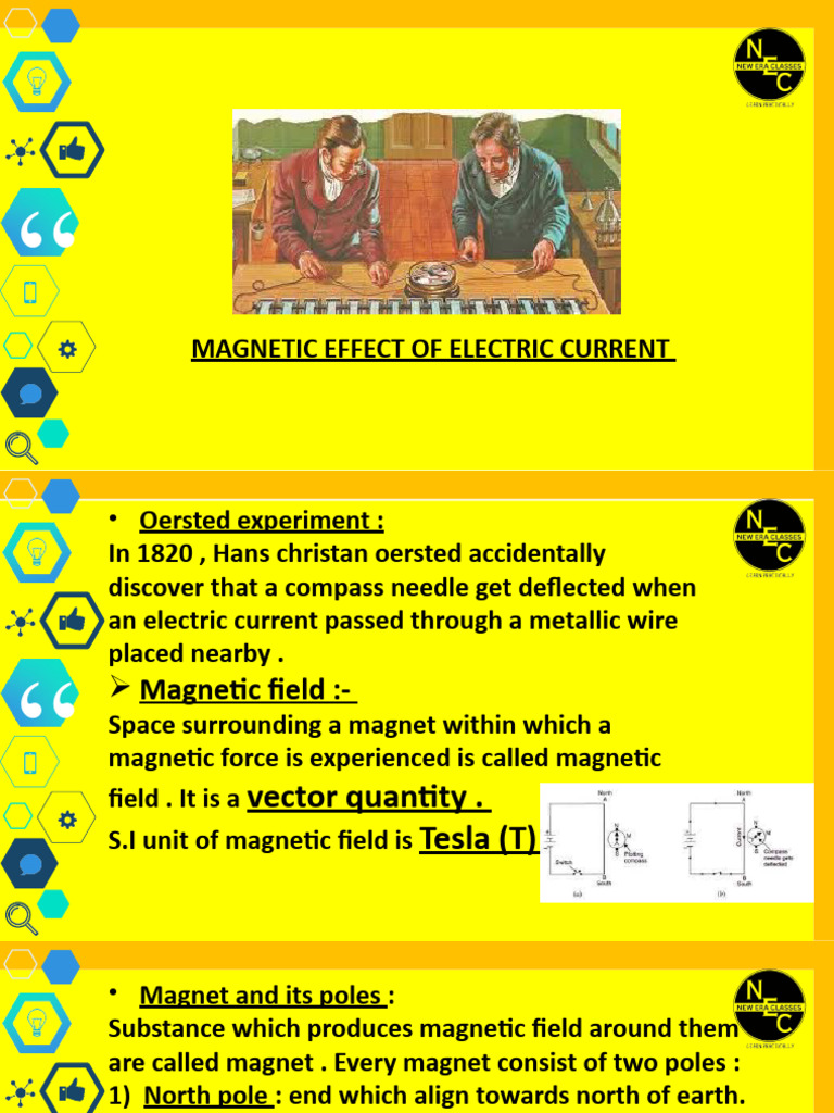 Magnetic Effects of Electric Current Explained | PDF | Magnetic Field ...