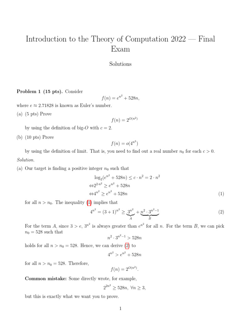 Final | PDF | Time Complexity | Theoretical Computer Science