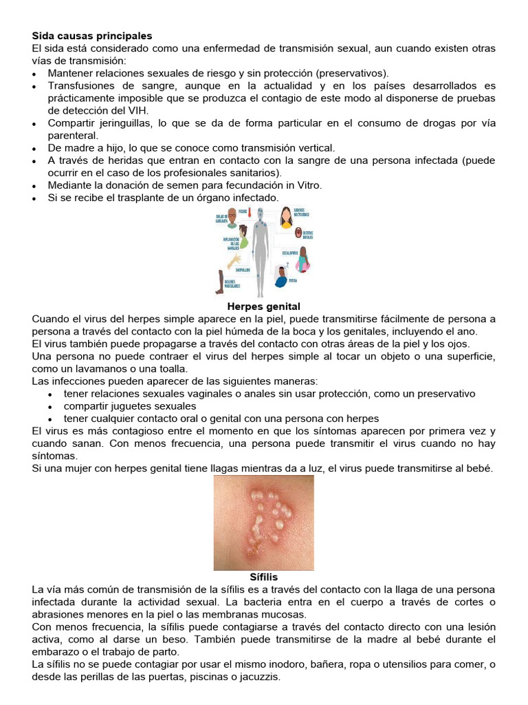 Sida causas principales | PDF | Herpes Simple | VIH / SIDA