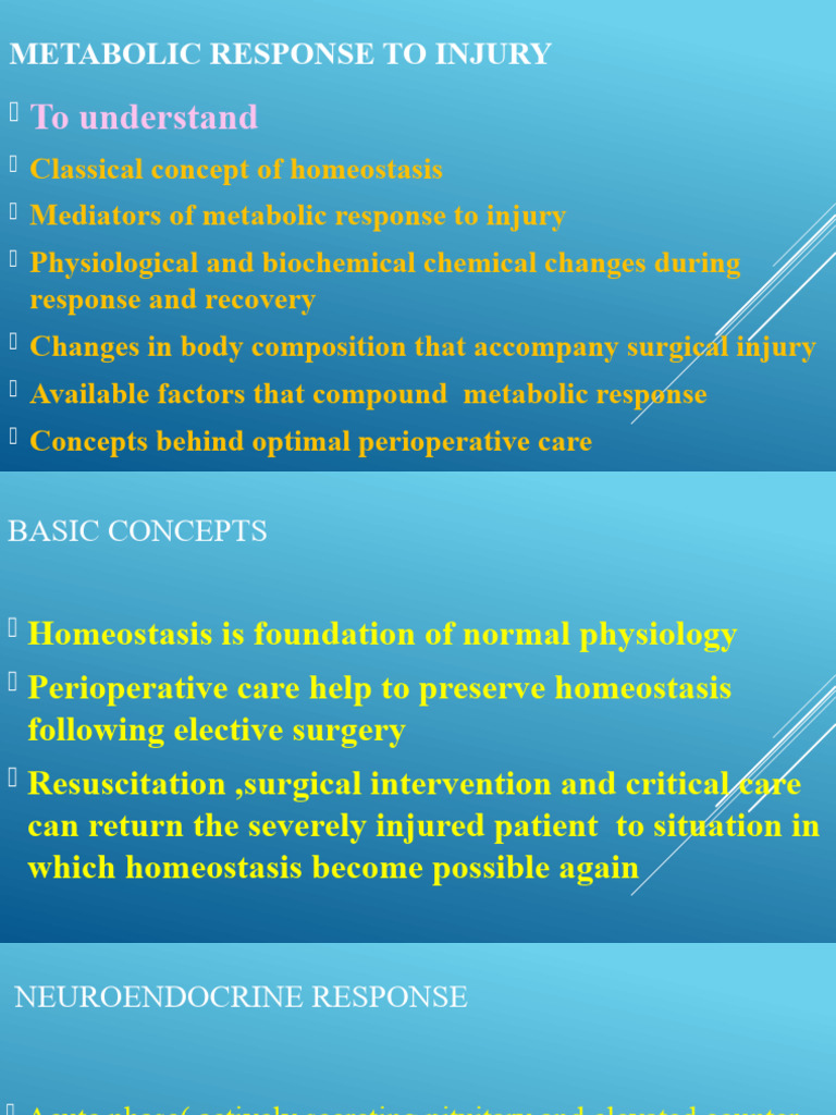 Metabolic Response to Surgical Injury | PDF | Science & Mathematics