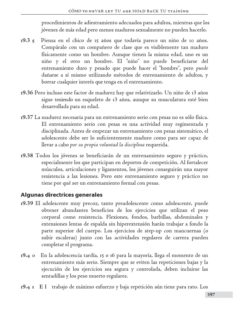 Entrenamiento Seguro para Adolescentes | PDF | Dieta | Alimentos