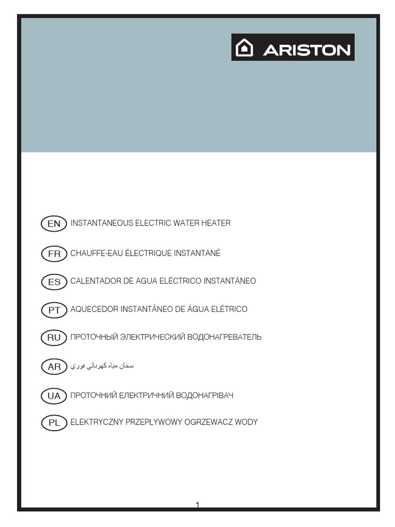 Manual de Instalación - Aures-Slim-Multi - Ariston | PDF | Electrical Connector | Safety