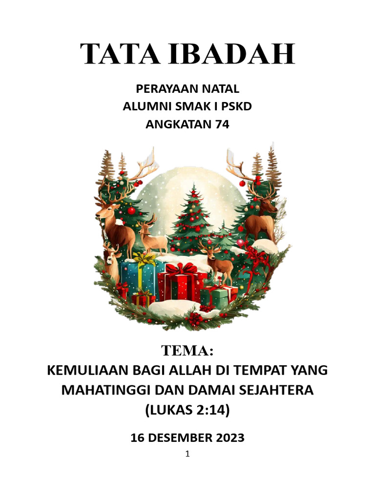 Tata Ibadah Perayaan Natal 2023 | PDF