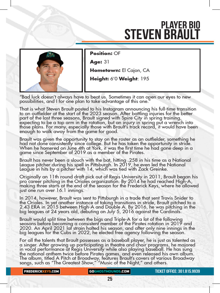 Brault GD Mag Bio | PDF | Major League Baseball | Major League Baseball ...