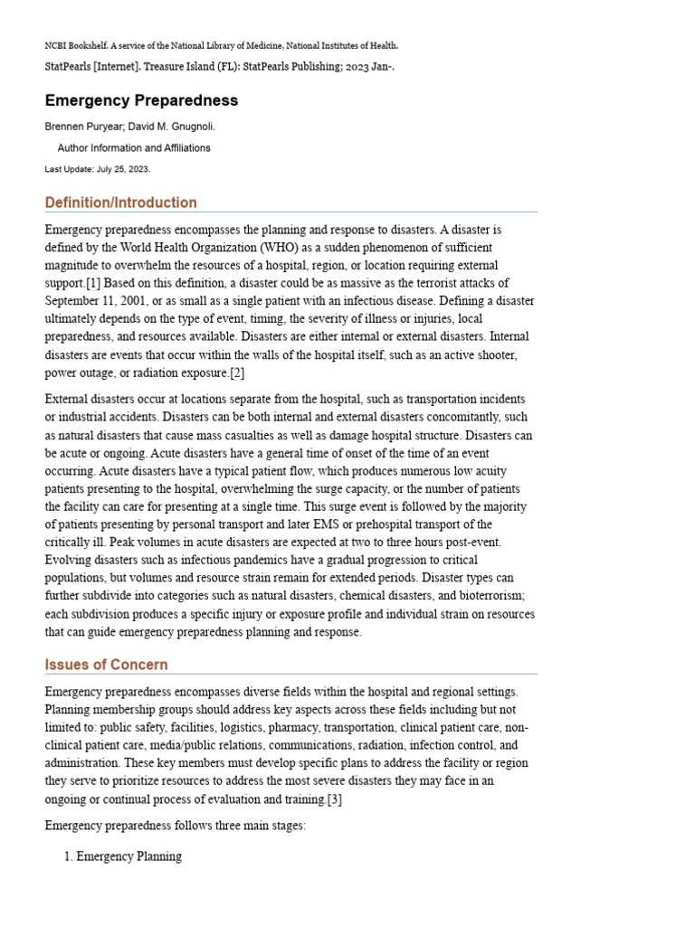 Emergency Preparedness Strategies Guide | PDF | Emergency Management ...