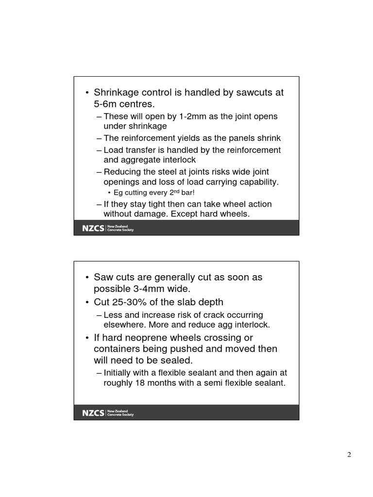 On Grade Slab CJ Detail (NZ Notes) | PDF | Concrete | Reinforced Concrete