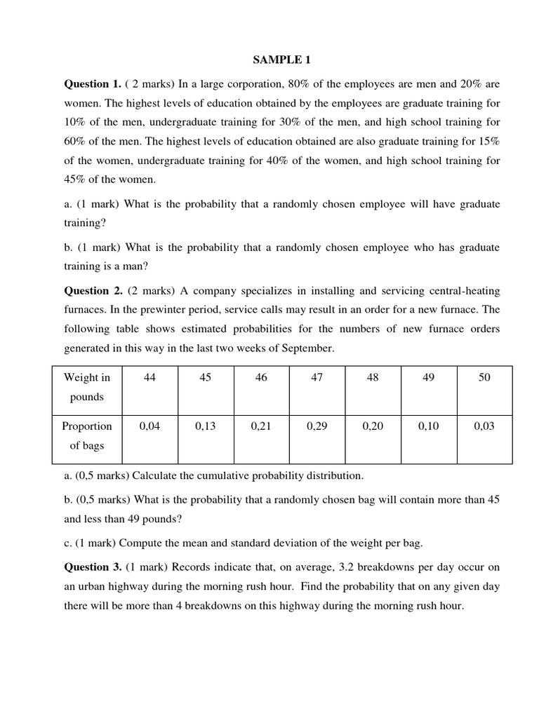 Sample Midterm | PDF | Standard Deviation | Normal Distribution