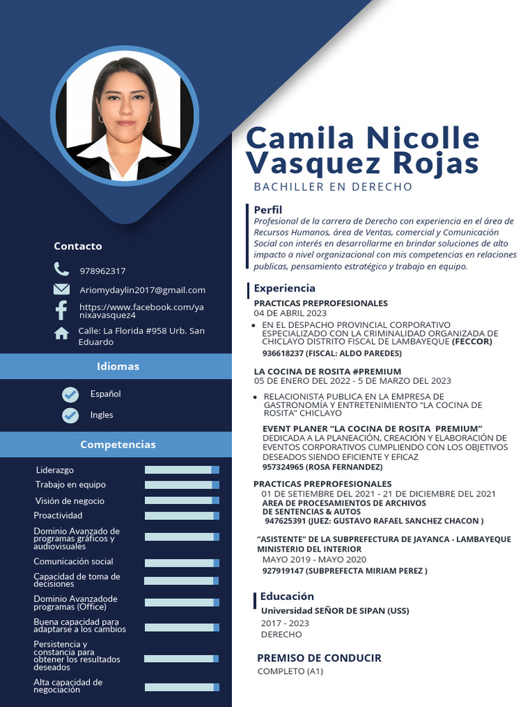Cv. Camila Nicolle Vasquez Rojas | PDF