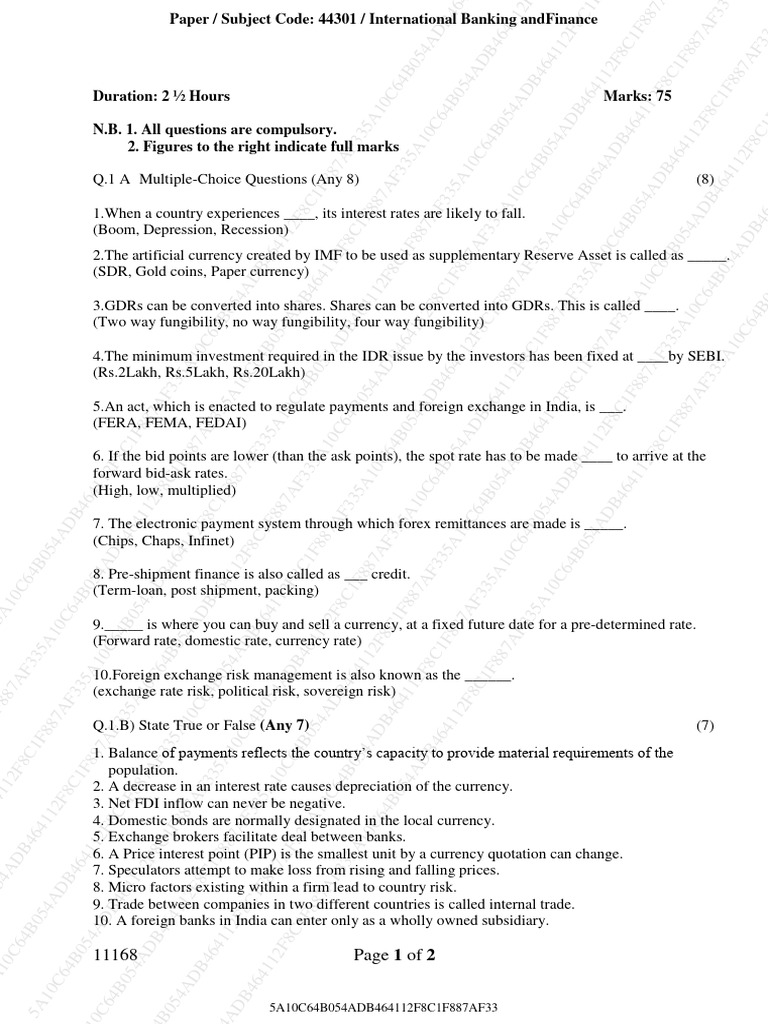 Duration: 2 Hours Marks: 75 N.B. 1. All Questions Are Compulsory. 2 ...