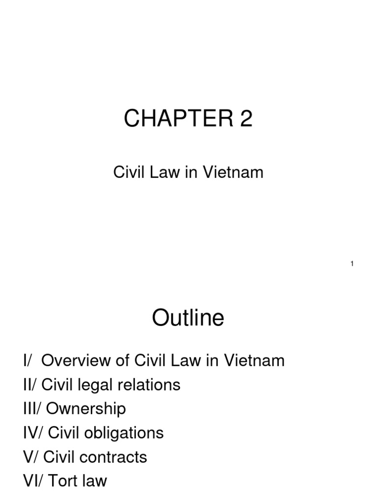 8. Introduction to Law - Topic 2 - Part 1 - Overview of Civil Law- bản ...