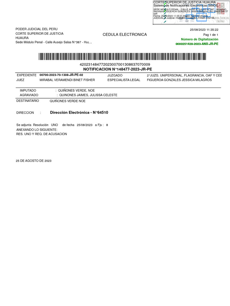 Exp. 00700-2023-70-1308-JR-PE-02 - Consolidado - 148477-2023 | Descargar gratis PDF | Derecho ...