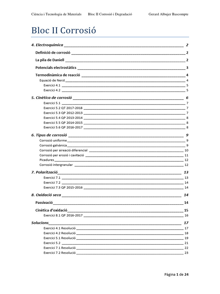Corrosió I Degradació | PDF