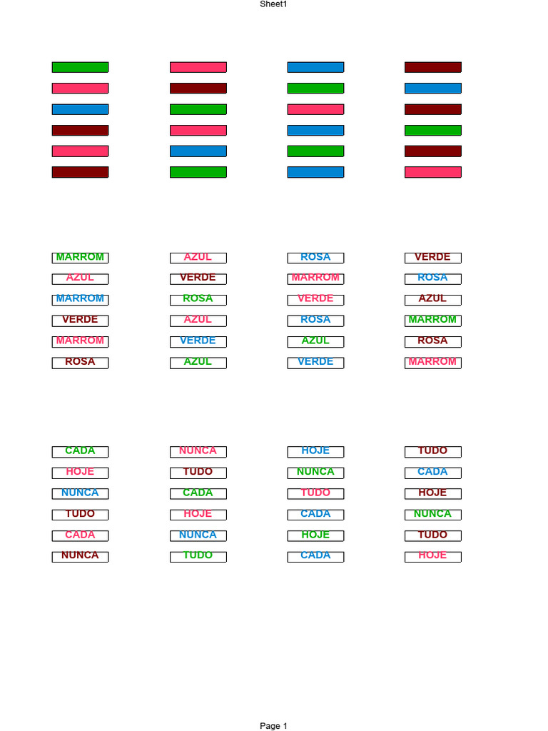 Stroop Cartoes | PDF