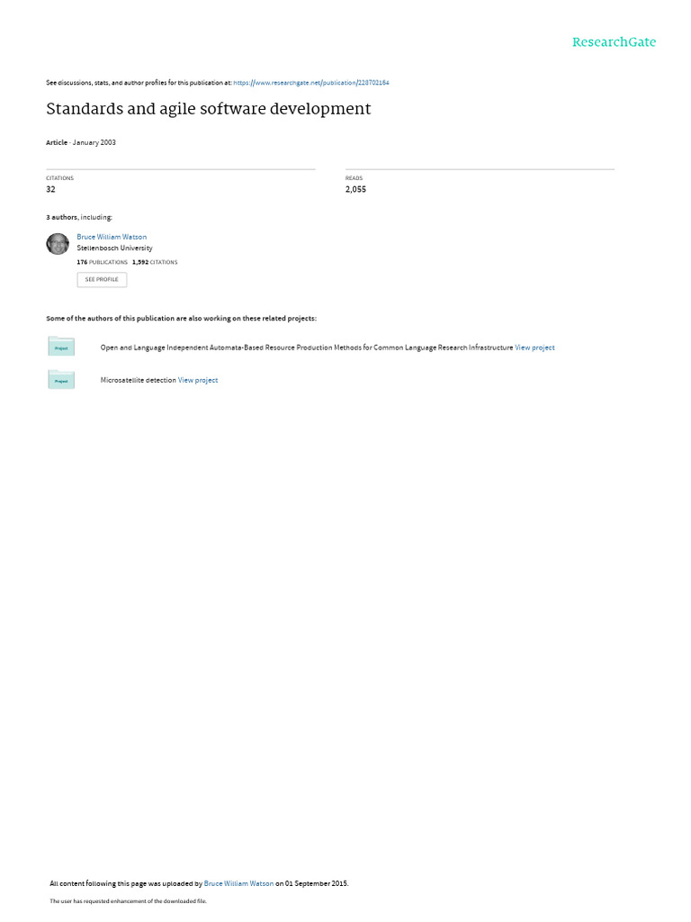 Standards and Agile Software Development | PDF | Agile Software ...