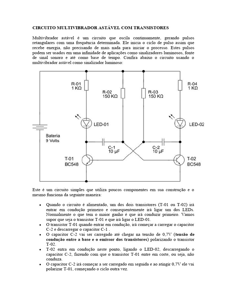 LM555 Oscilador Astável | PDF