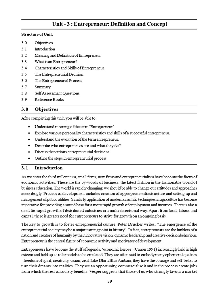 Entrepreneur Definition and Concept | PDF | Entrepreneurship | Economics