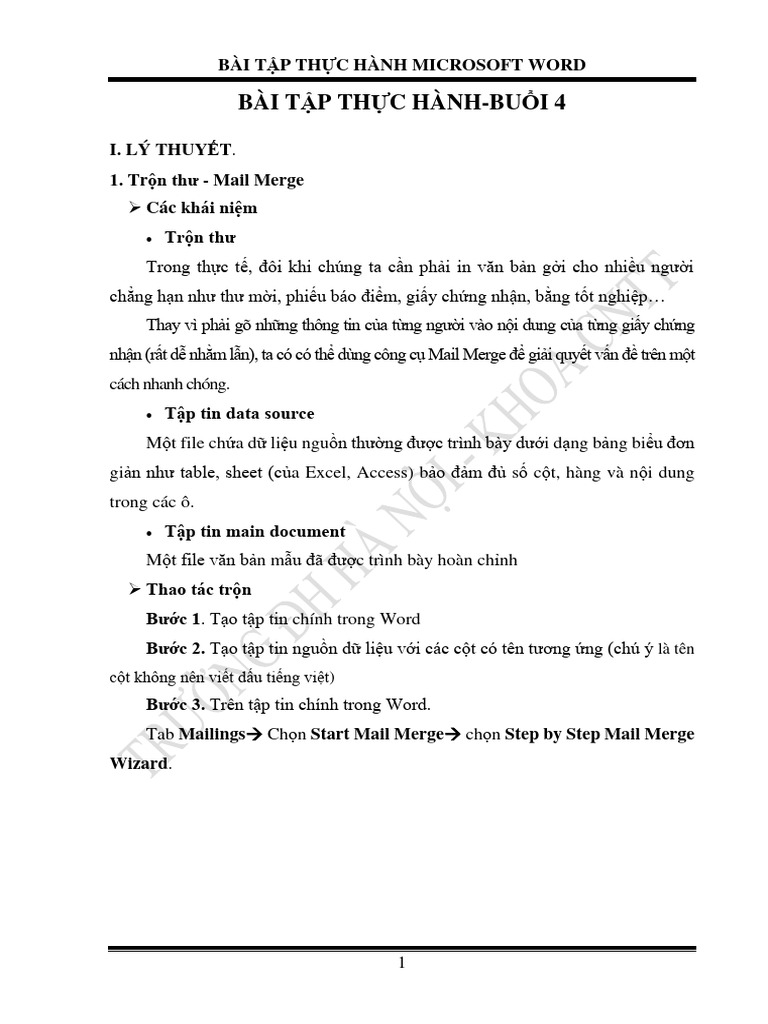 BTTH Word - B4 | PDF