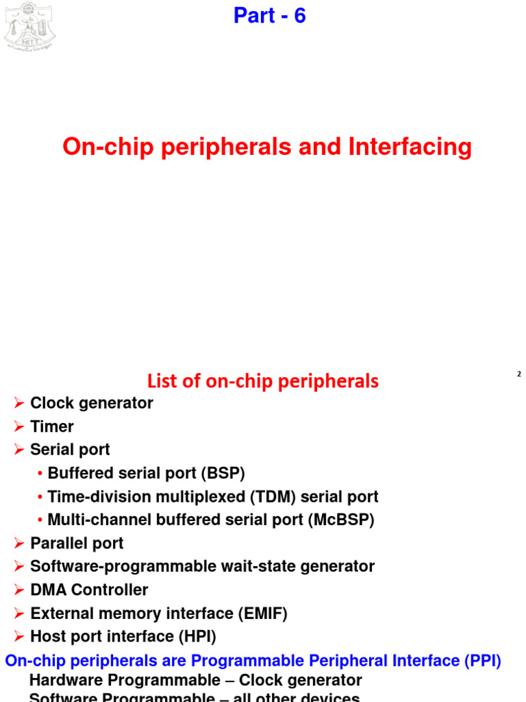 ECPE18 DSP Part-6 On-Chip Peripherals | PDF | Timer | Analog To Digital Converter