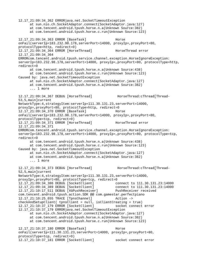 Log-20231217 2114 1 | PDF | Thread (Computing) | Java Specification Requests