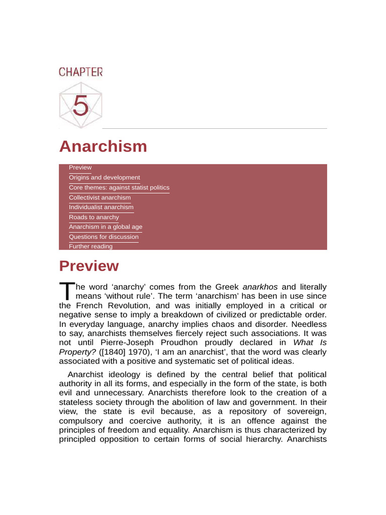 Andrew Heywood - Anarchism | PDF | Chess