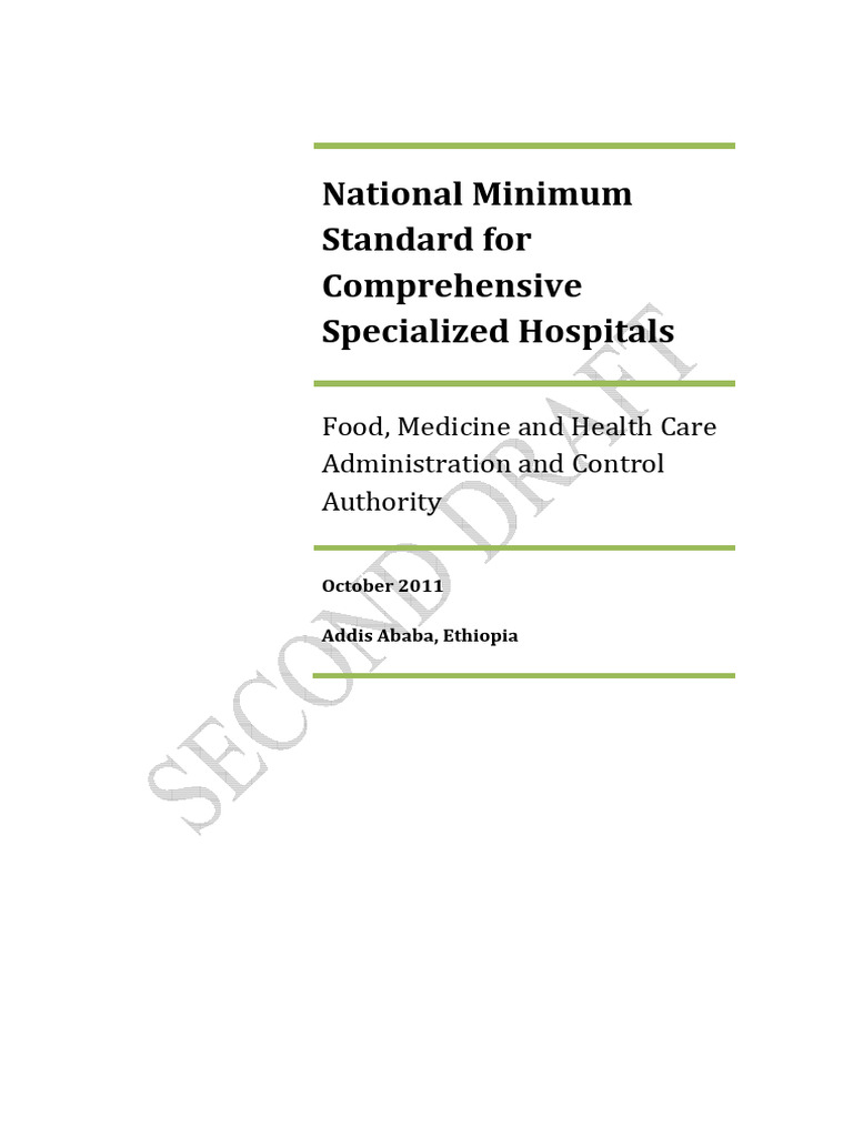 Ethiopia's Hospital Standards Guide | PDF | Health Care | Medicine