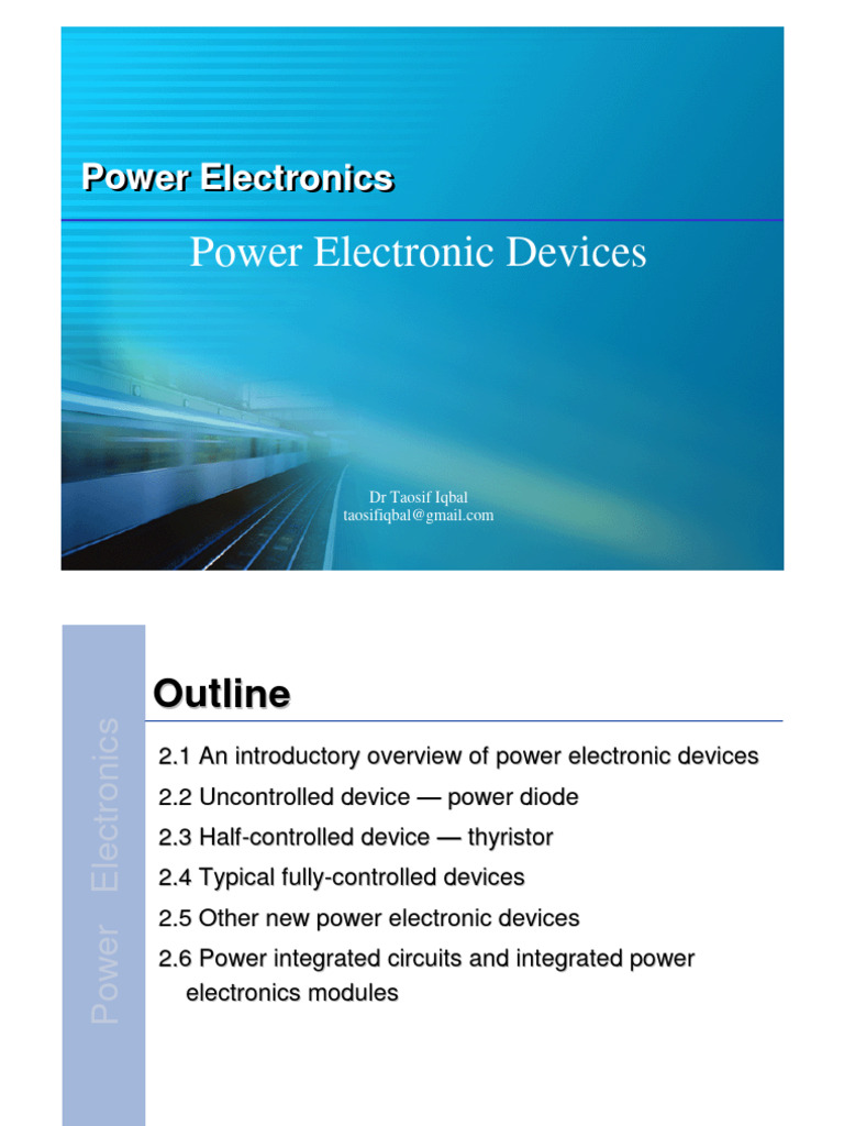 02 Power Electronic Devices | PDF | P–N Junction | Diode