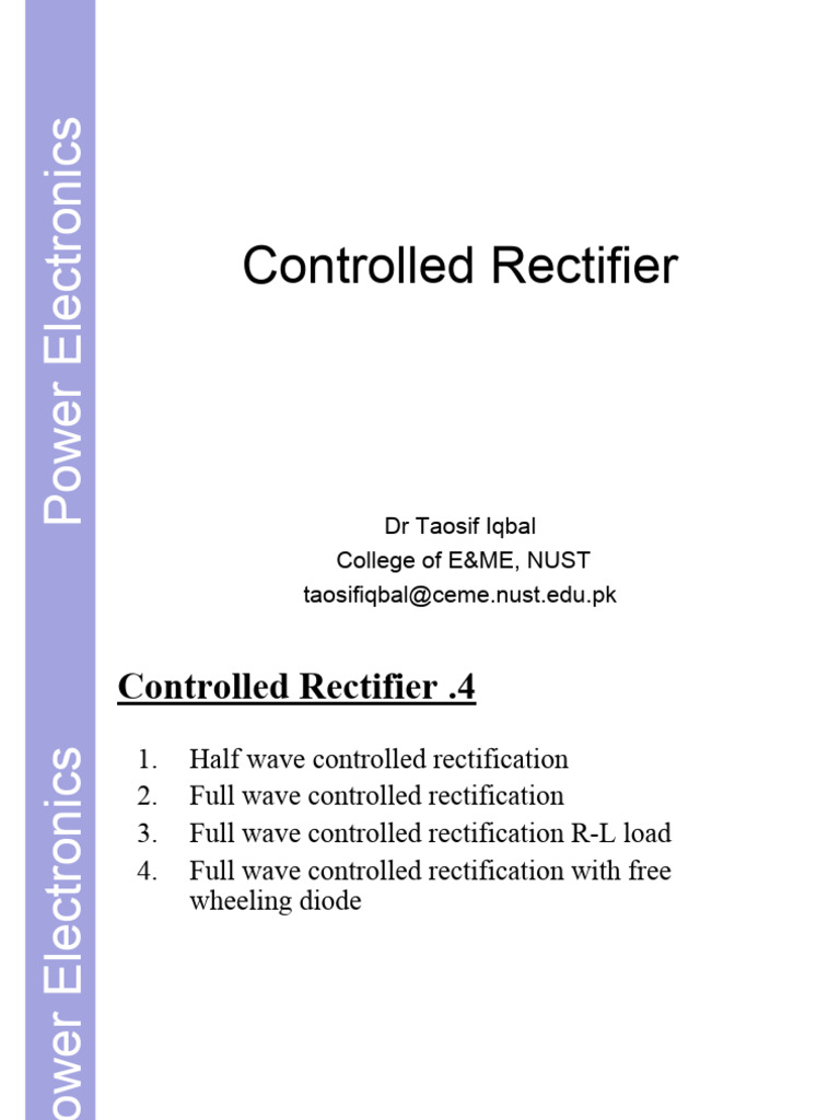 04 Controlled Rectifier | PDF | Rectifier | Power Electronics