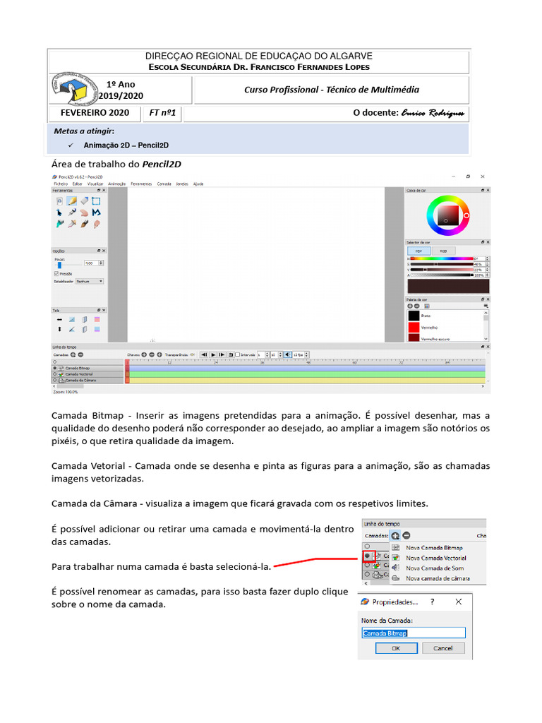 Guia de Animação 2D com Pencil2D | PDF | Desenho | Imagem