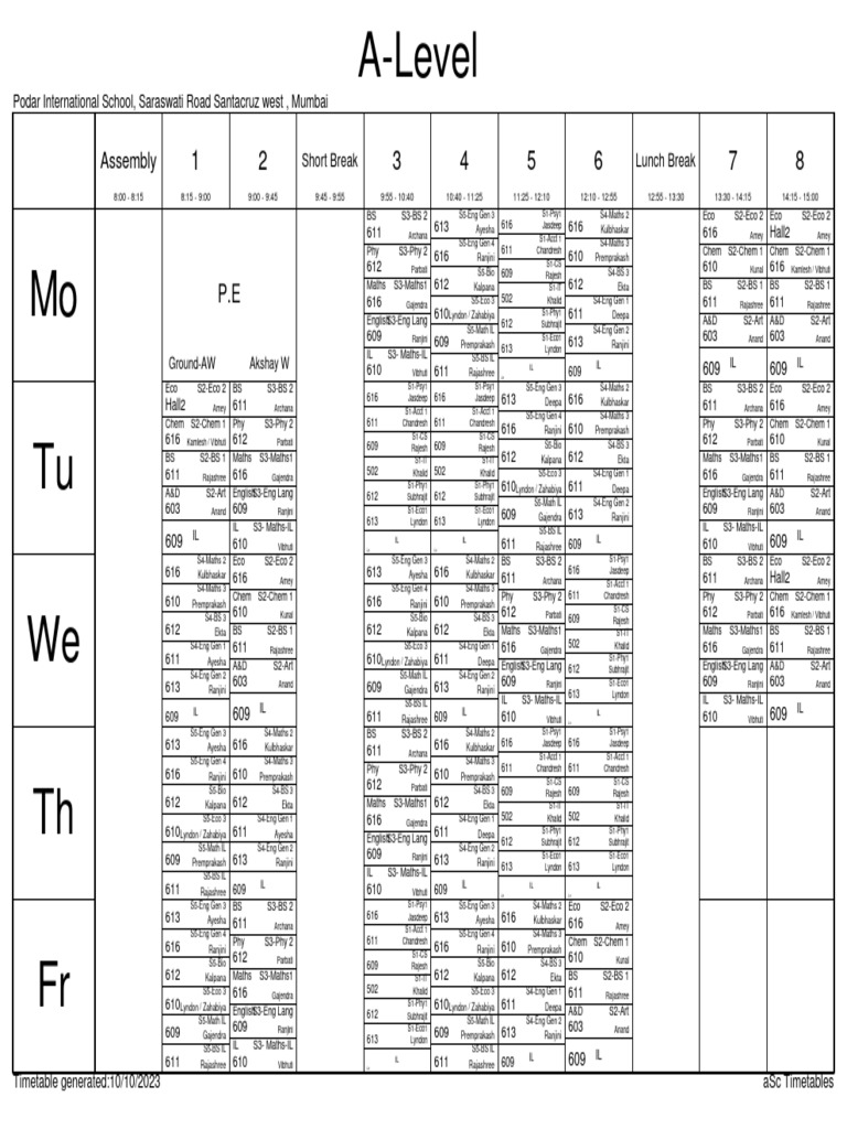 A Level - 16th Oct 2023 | PDF