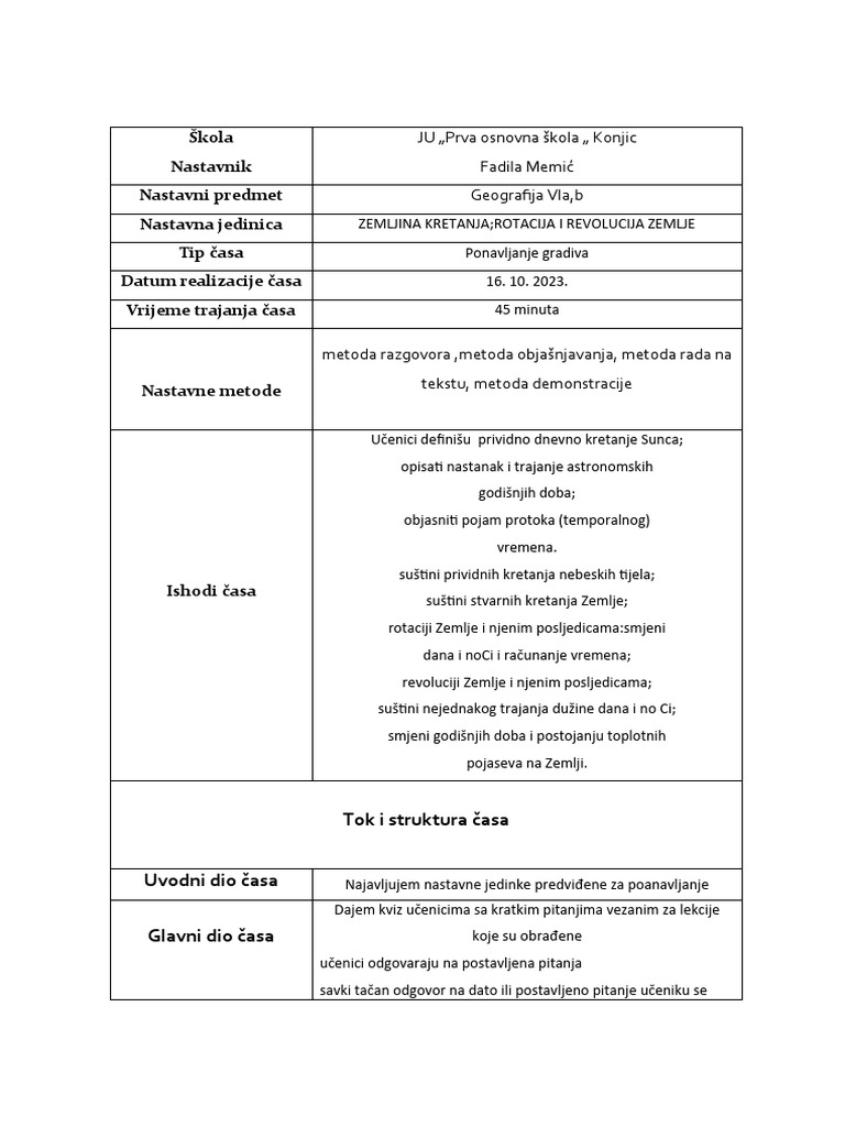 Priprema 12 Iz Geografije VI Razred | PDF
