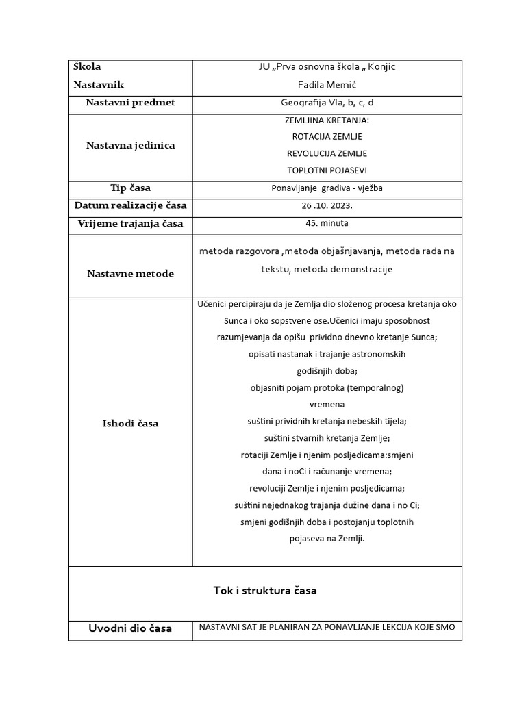 Priprema 14 Iz Geografije VI Razred | PDF