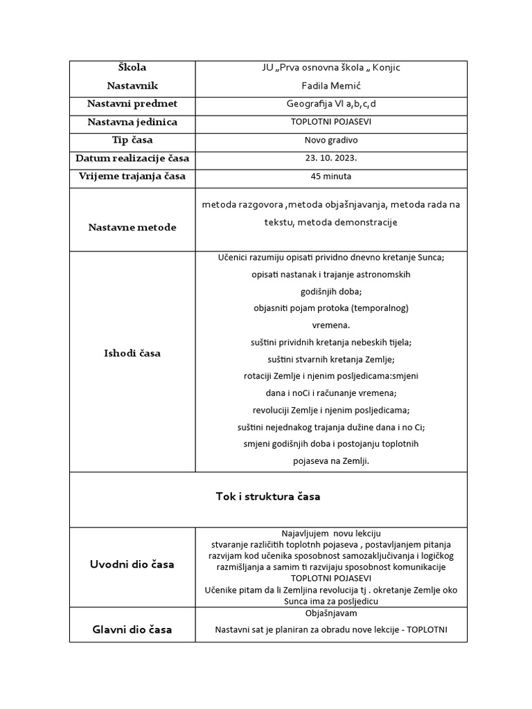Priprema 13 Iz Geografije VI Razred | PDF