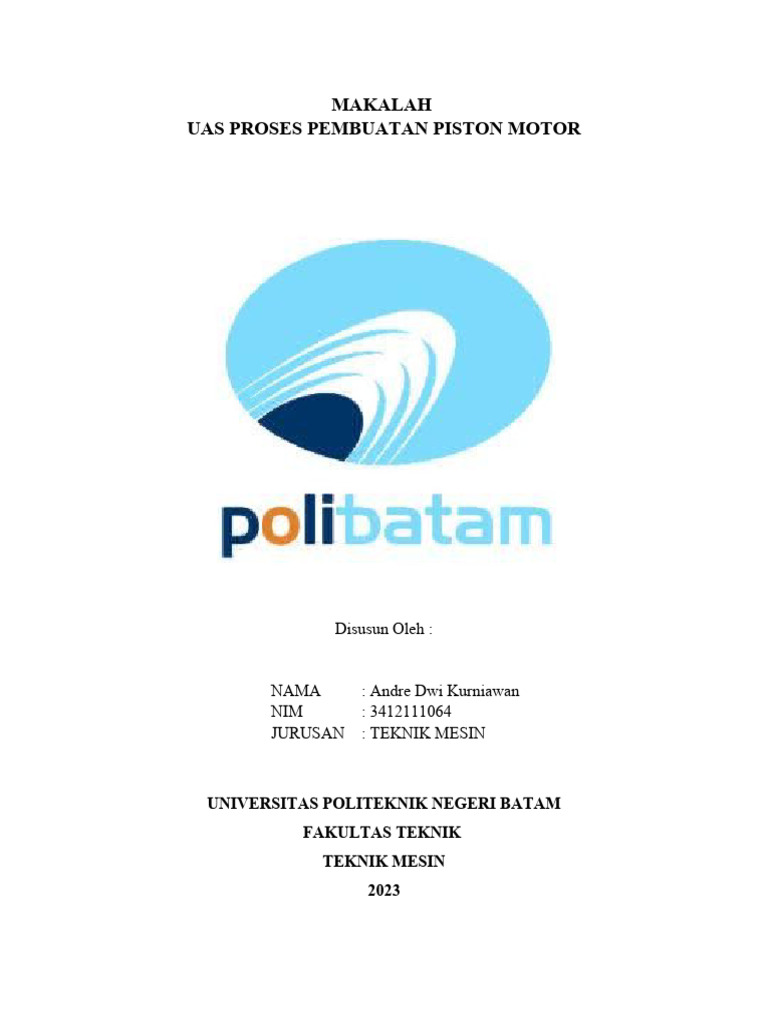 Proses Pembuatan Piston Motor | PDF