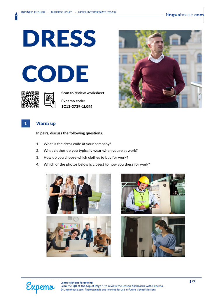 Dress Code British English Teacher | PDF | Dress | Clothing