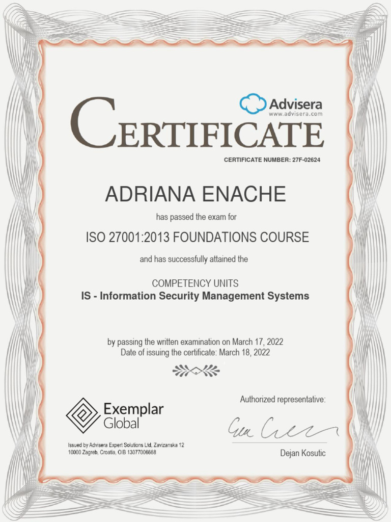 InfoSec Certification Achievement | PDF | Computers