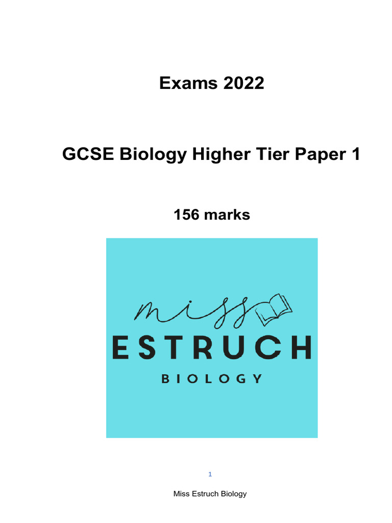 GCSE Biology Paper 1 2022 r6zr18 | PDF | Stoma | Leaf