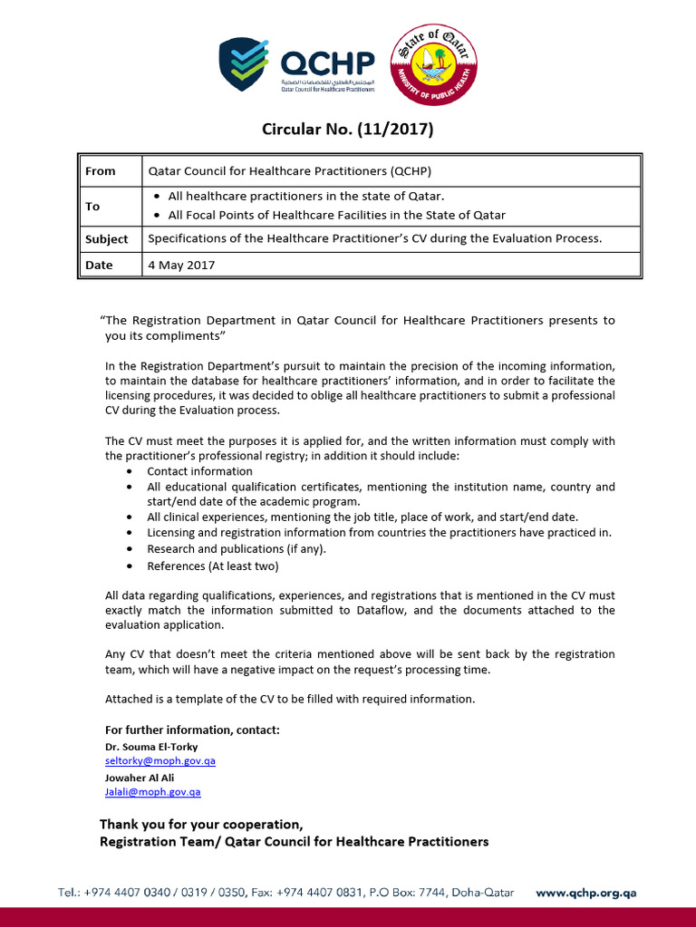 Circular (11-2017) - Eng | PDF | Health Care